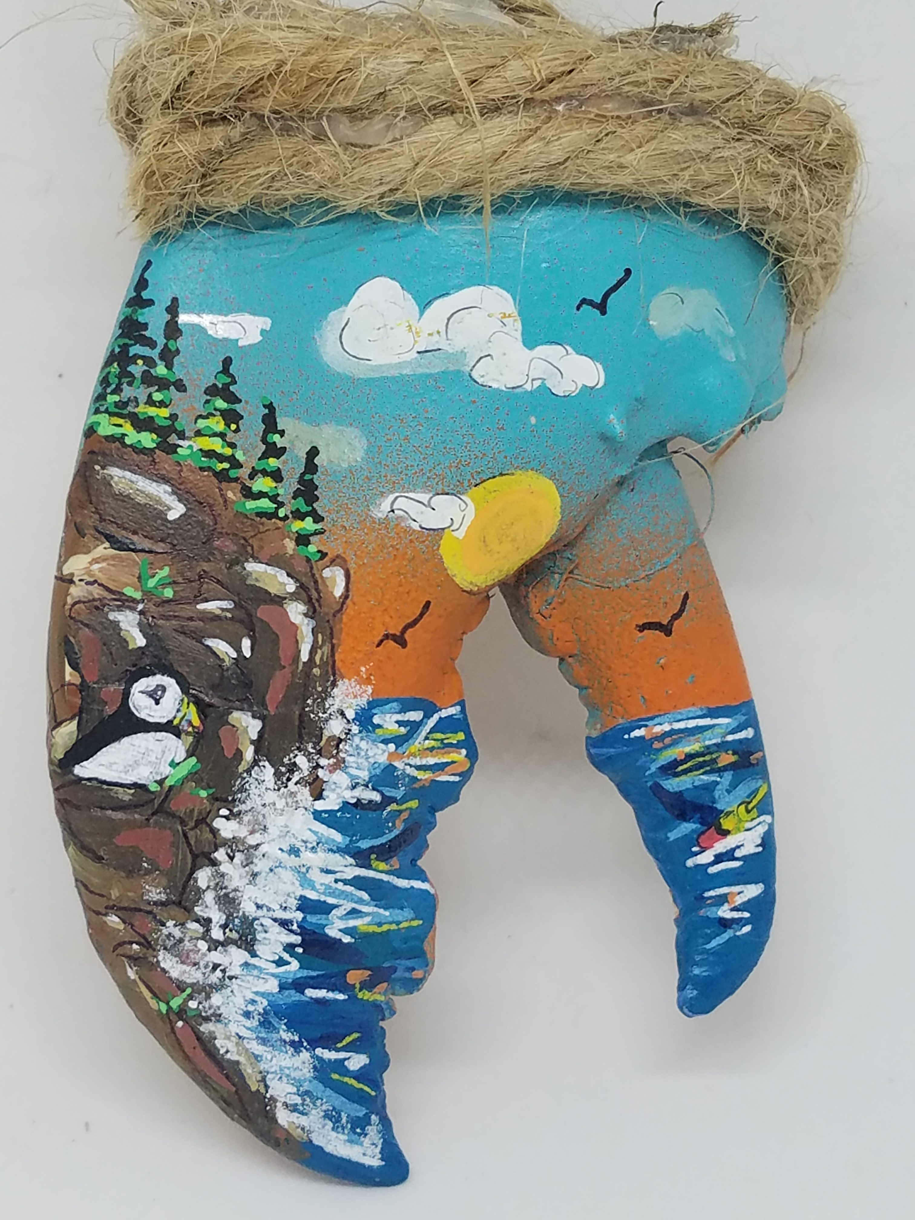 Rocky Coast with Puffin Lobster Claw Ornament - The Christmas Vacation ...